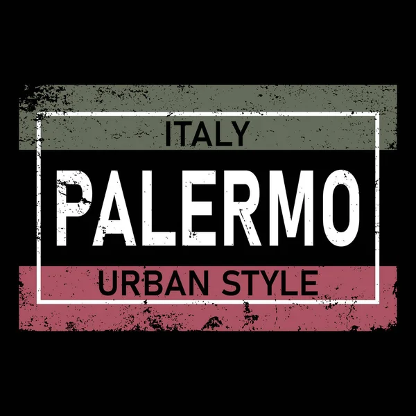 Palermo in Italy, vector cartoon illustration on a white background ...