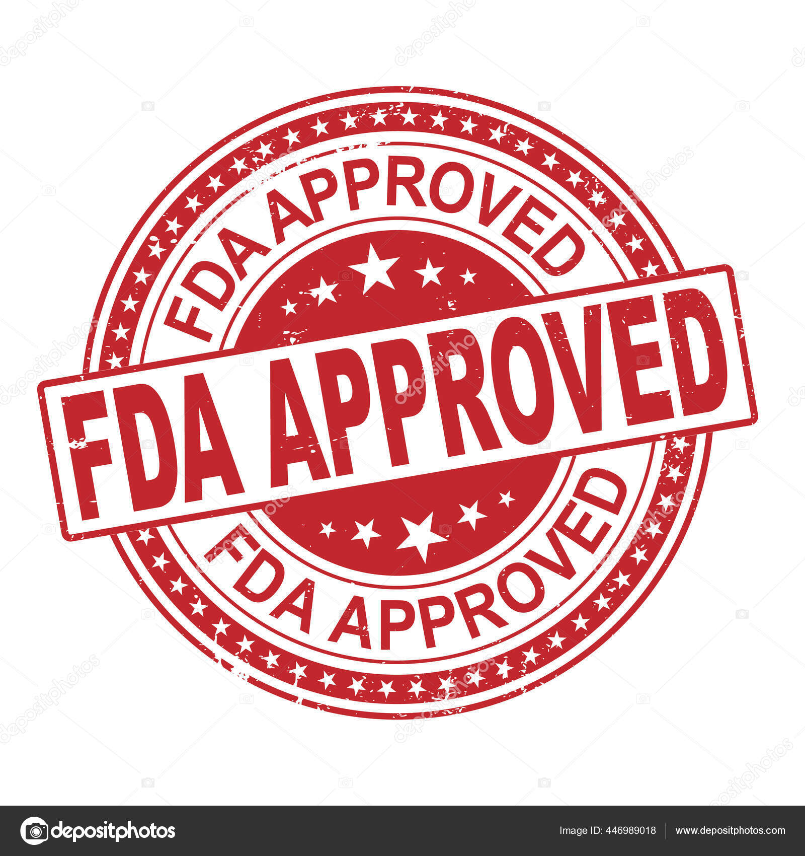 FDA Approved Vector Stamp. Grunge red rubber stamp or badge with text ...