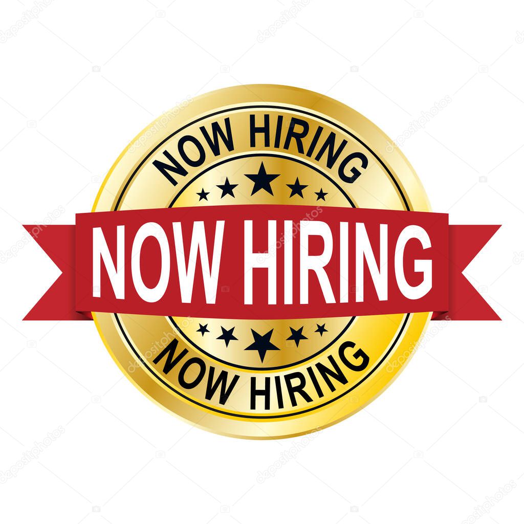 ahora la contratación de insignia de oro 3d con cinta roja. Ahora estoy ...