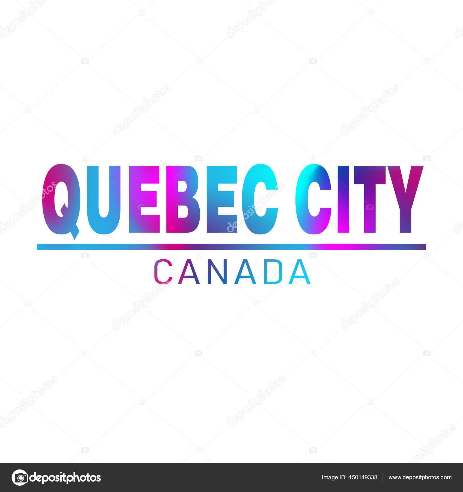 Quebec. Canada. Text or labels for print or t-shirt design Stock Vector ...