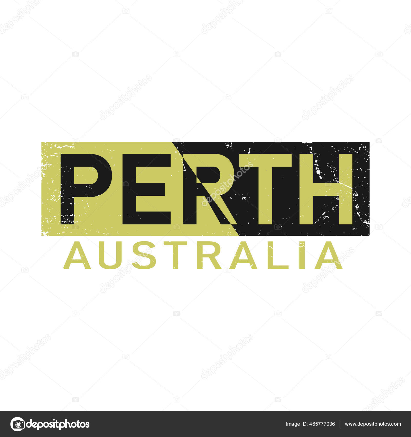 Perth WA, Australia Logo. Adventure Landscape Design Vector City ...