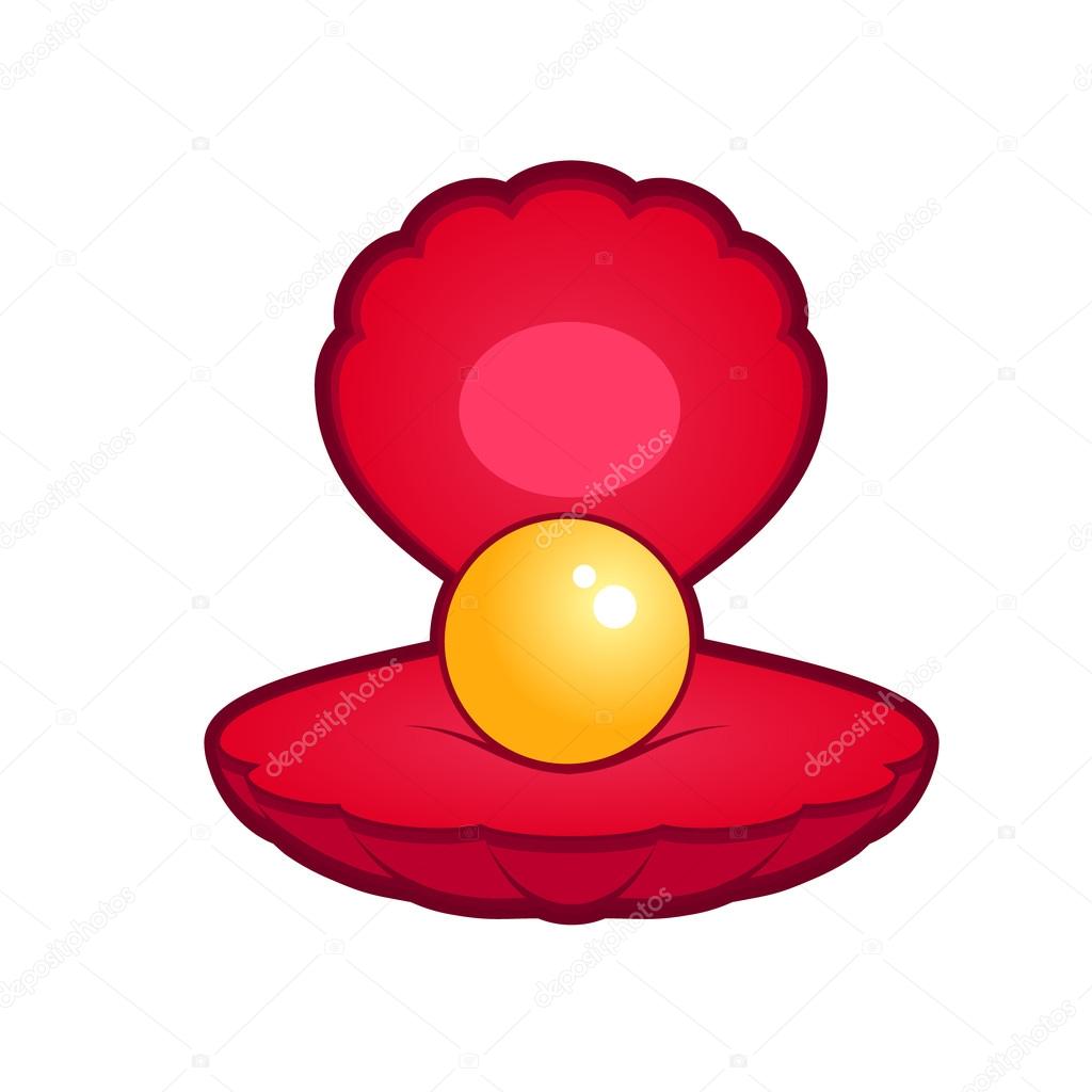 Cartoon Open Seashell