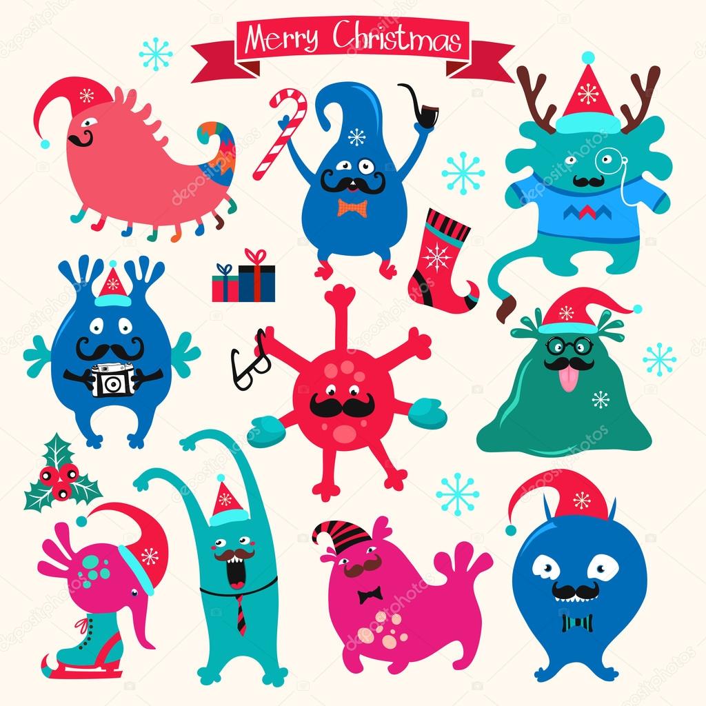 Cute monsters set Stock Vector Image by ©mrs_opossum #96080372