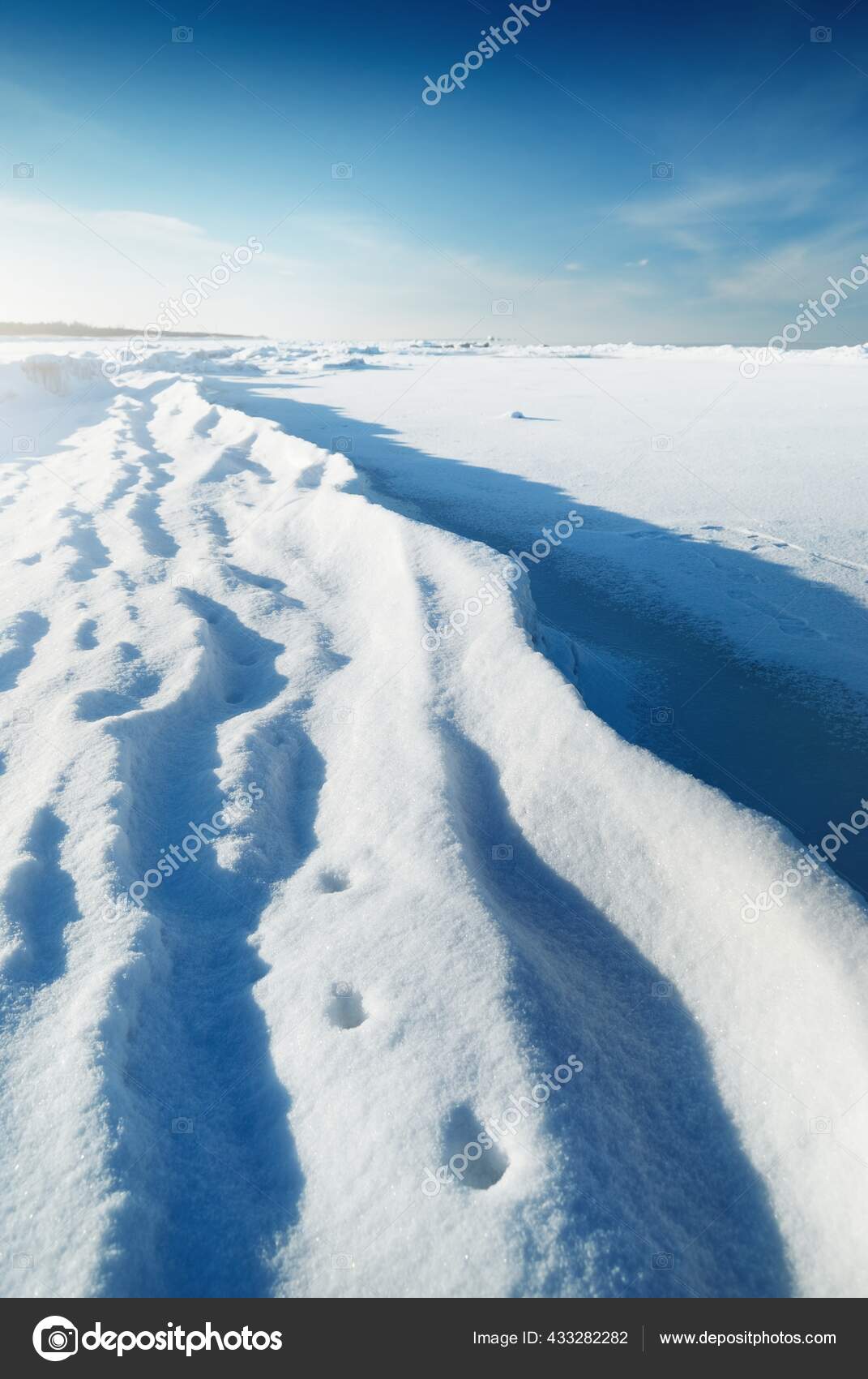 Ice Pressure Ridge Frozen Sea Shore Clear Day Texture Close — Stock ...