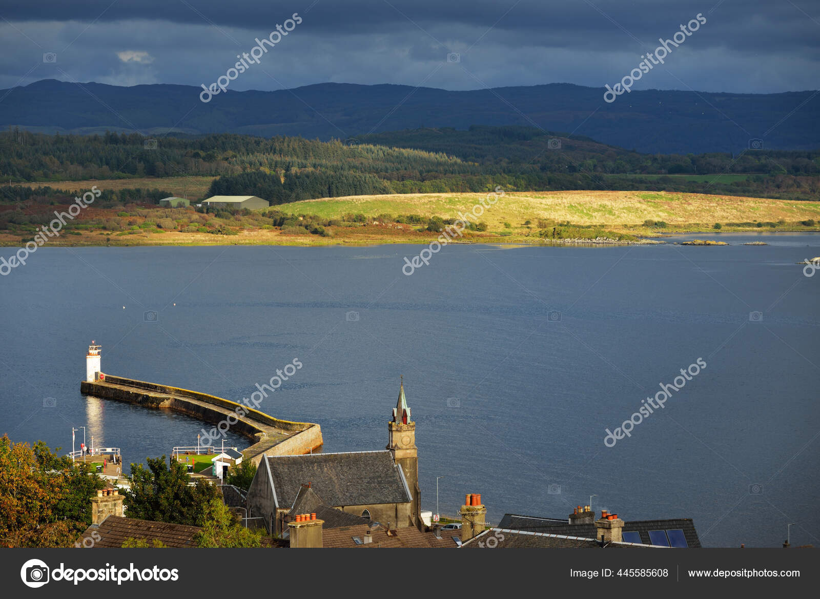 Rocky Shores Cliffs Mountain Peaks Woodland Hills Crinan Canal ...