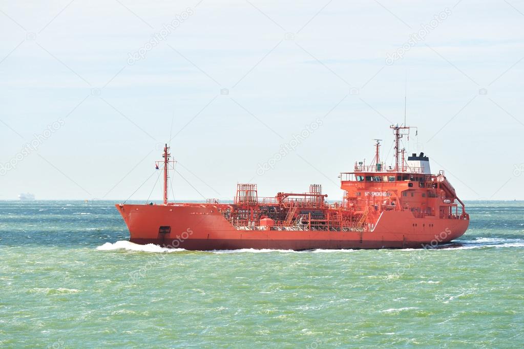 Red cargo ship — Stock Photo © alex.stemmer #98077582