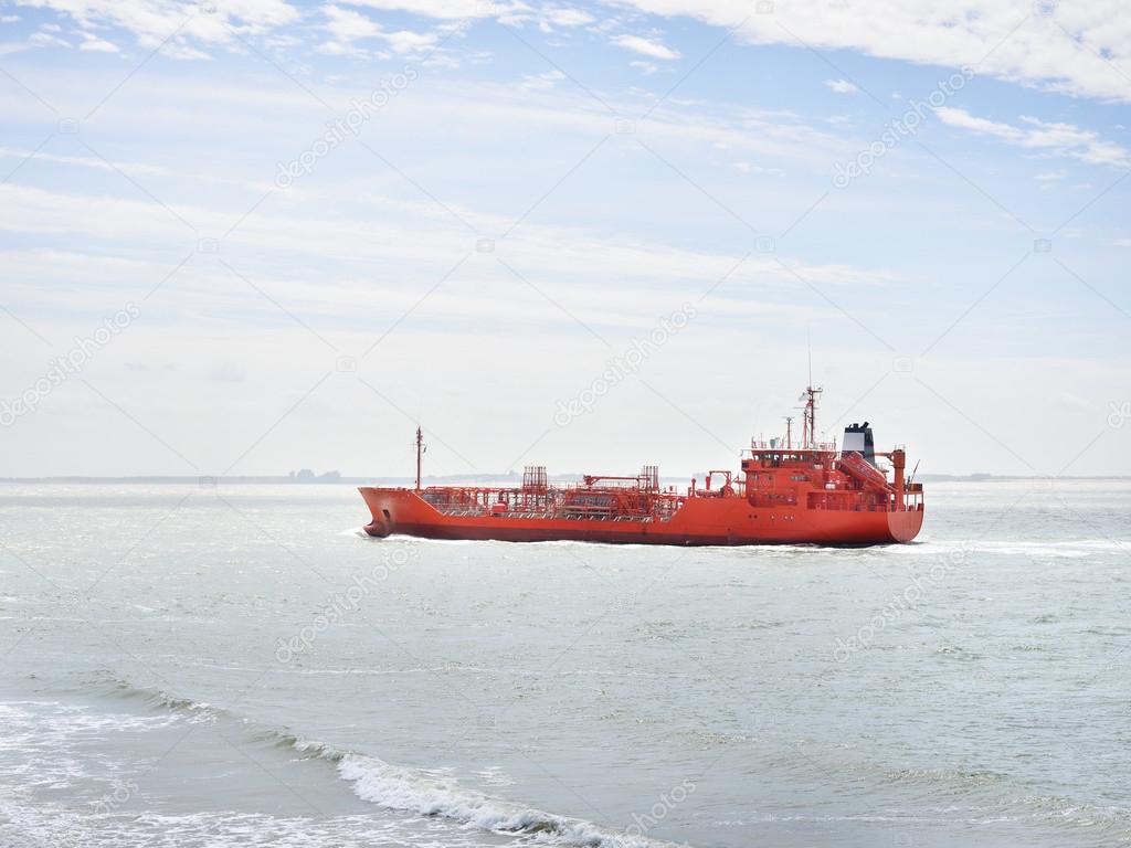 Red cargo ship — Stock Photo © alex.stemmer #98077584