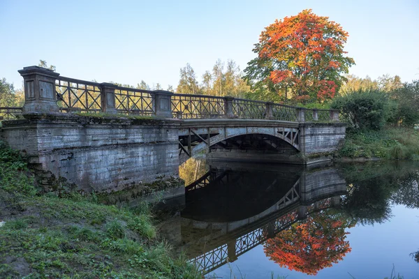 Large (Second) Lamsky bridge over Big Lamsky pond. Alexander Park ...