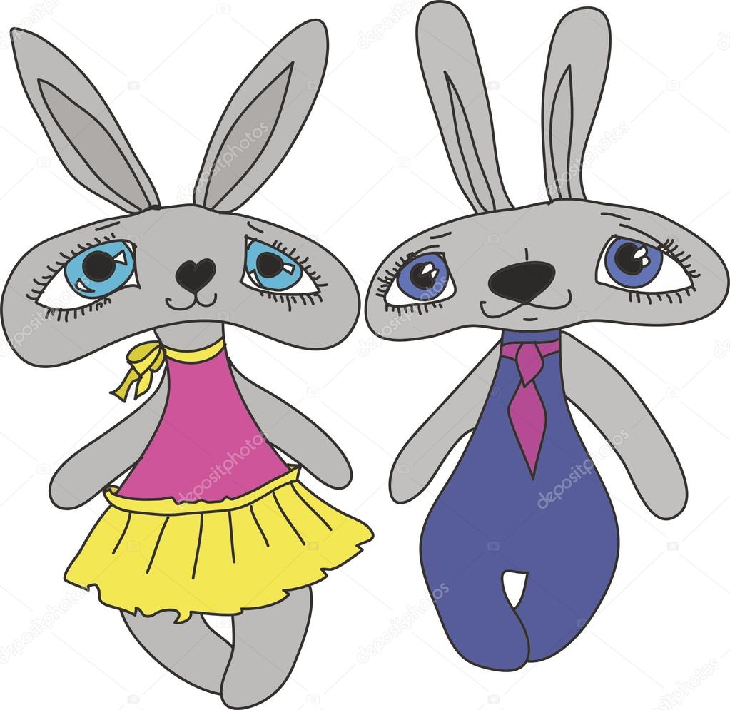 Bunny boy and girl. Stock Vector by ©Son 54937605