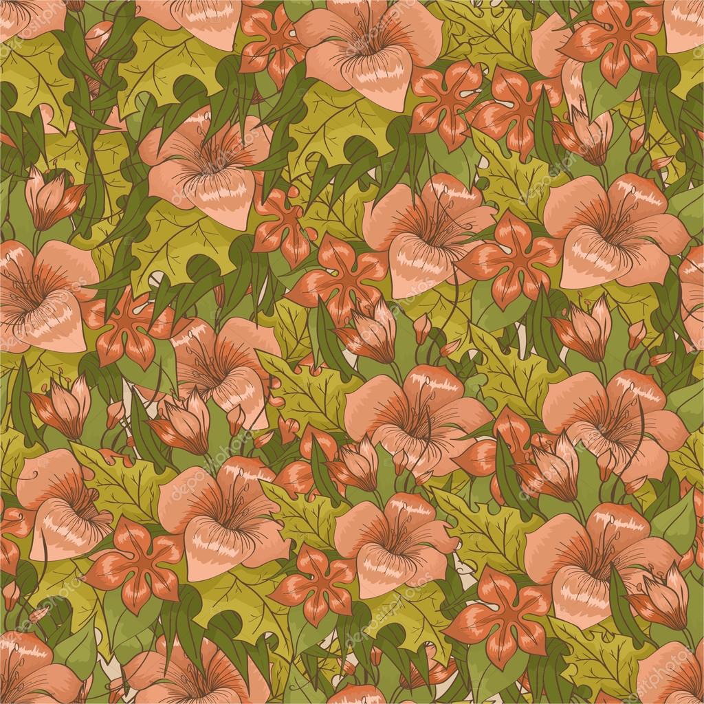 Seamless floral pattern Stock Vector Image by ©Son #62042609