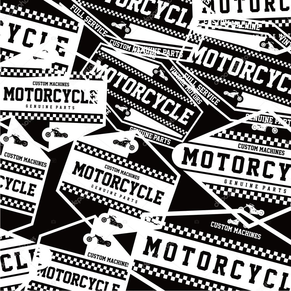 Motorcycle labels background Stock Vector by ©vectorfirst 108461012