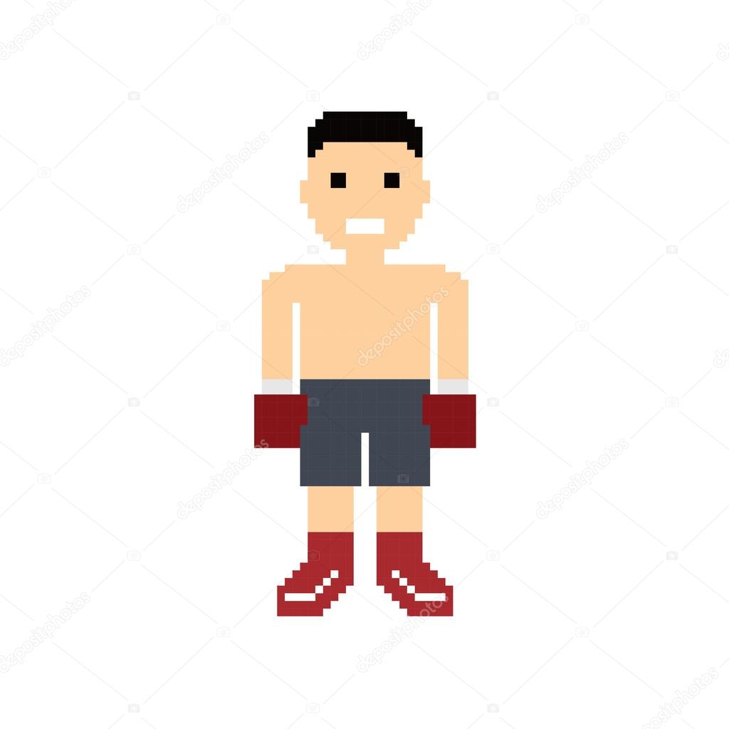 Avatar de boxer personnes pixel Vecteur par ©vectorfirst 108461320
