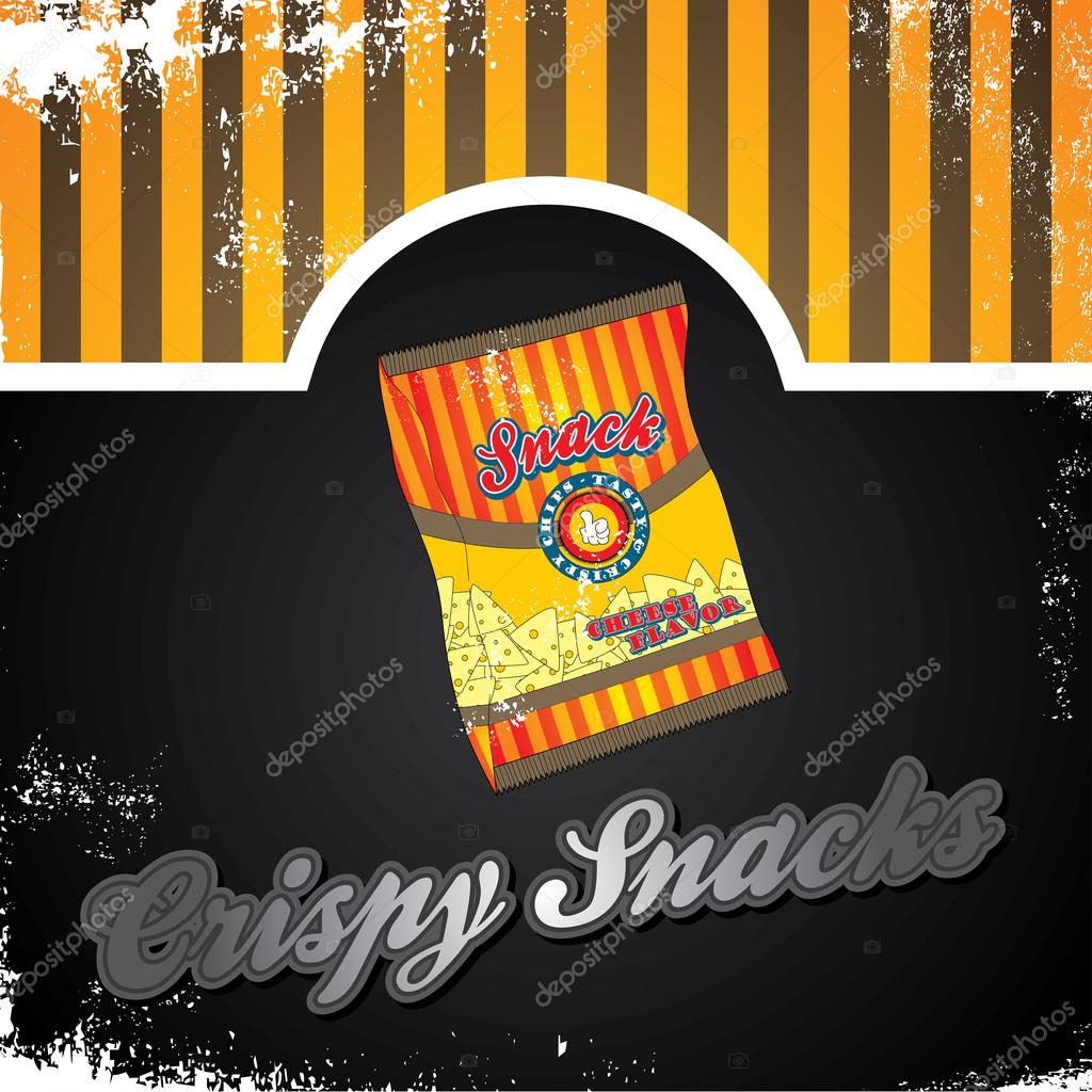 Crispy snacks label Stock Vector by ©vectorfirst 110354220