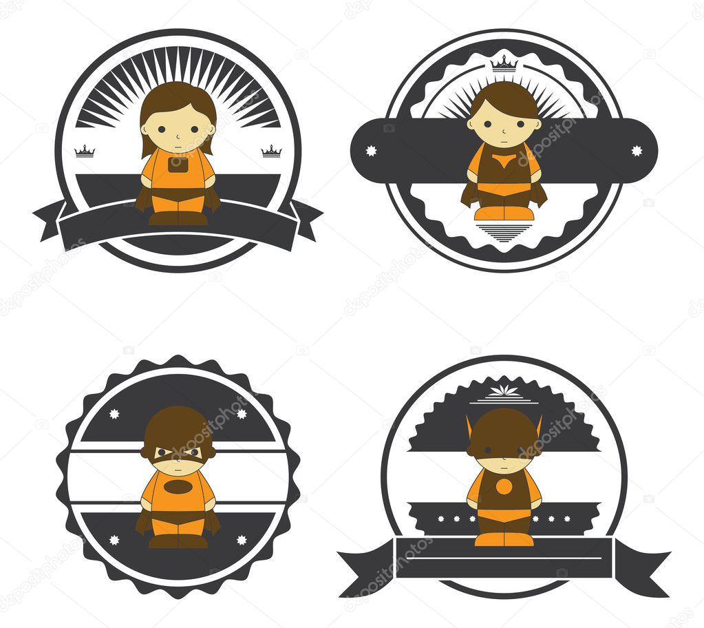 Brave superhero label Stock Vector by ©vectorfirst 110357316