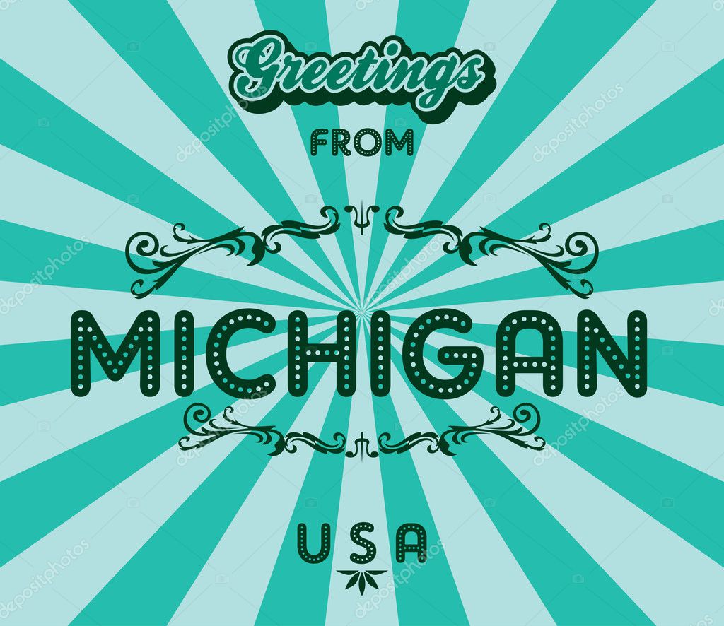 Michigan greeting card Stock Vector by ©vectorfirst 110359480