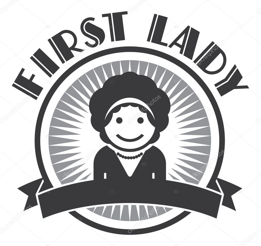 First lady retro picture Stock Vector Image by ©vectorfirst #110359654