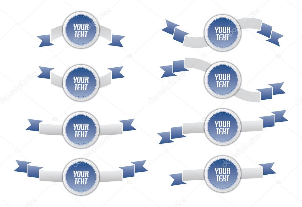 Blue label icon theme set Stock Vector Image by ©vectorfirst #110360192