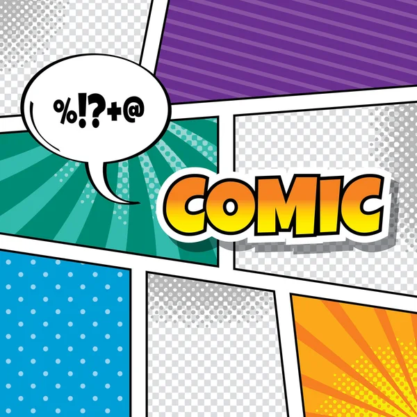 Comic speech bubbles and comic strip background Stock Vector Image by ...