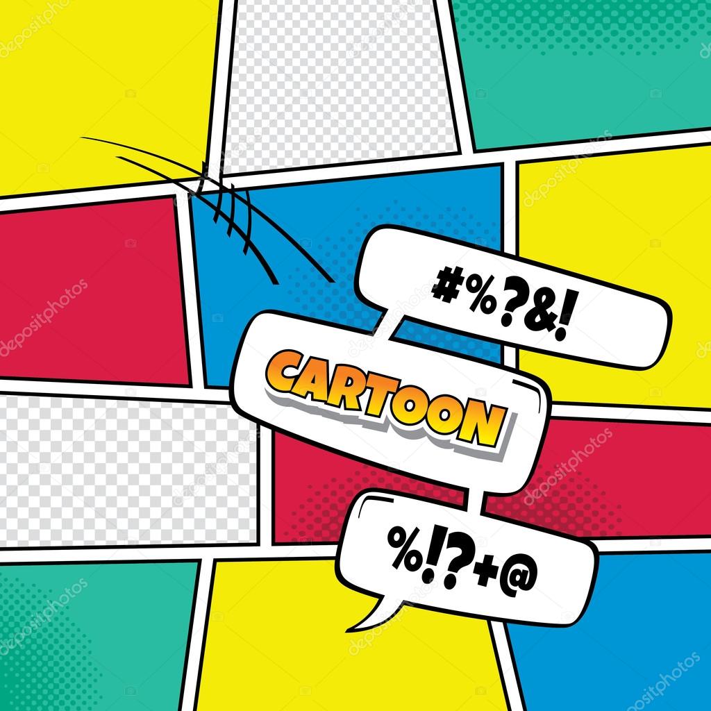 Cartoon comic book template Stock Vector Image by ©vectorfirst #111795846