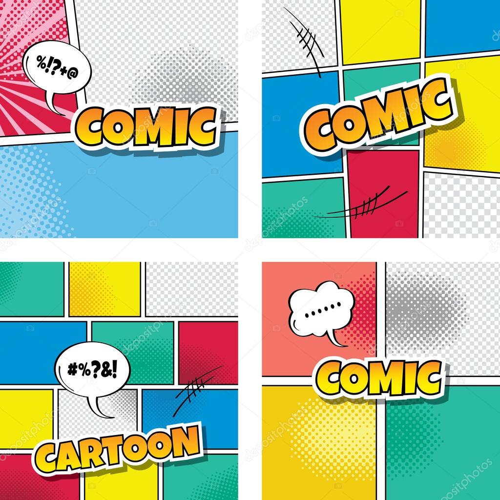 Plantilla de cómic de dibujos animados Vector de stock por ©vectorfirst ...