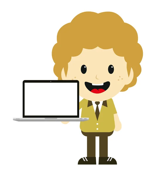 Man with laptop cartoon Stock Vector Image by ©vectorfirst #58416739