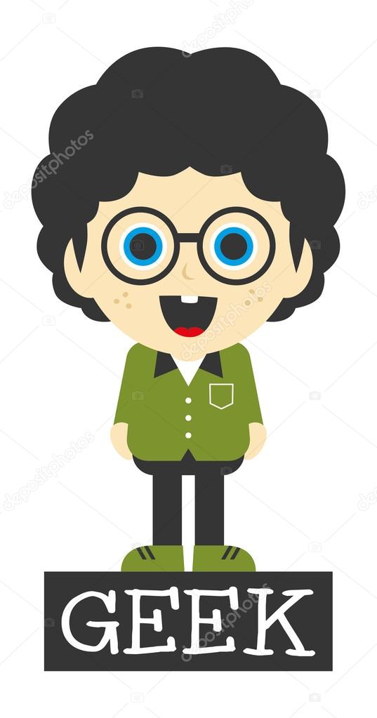 Geek boy cartoon character Stock Vector Image by ©vectorfirst #58419795