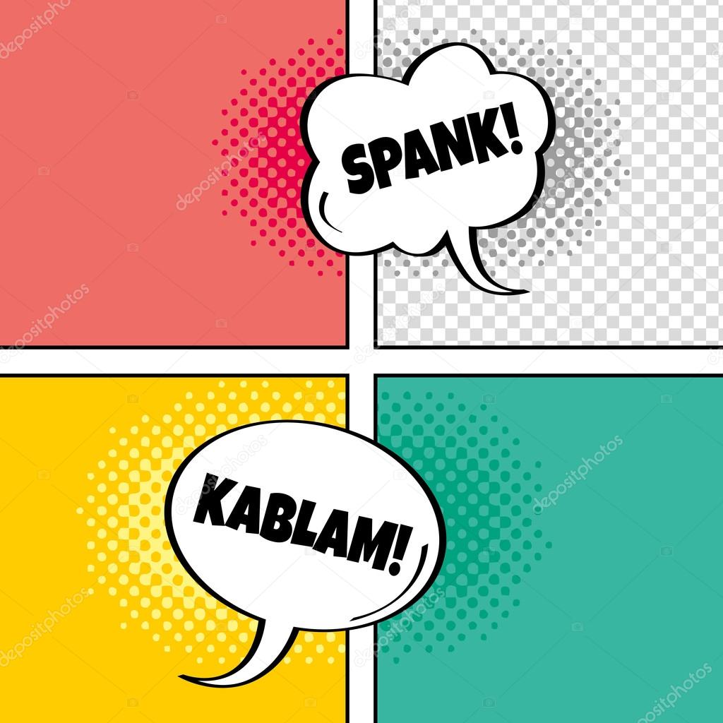 Comic template with speech bubbles Stock Vector Image by ©vectorfirst ...