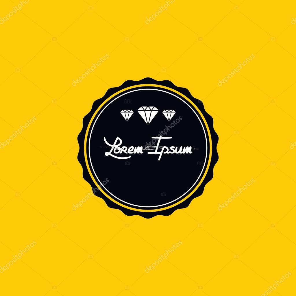Diamond badge template Stock Vector by ©vectorfirst 75517841