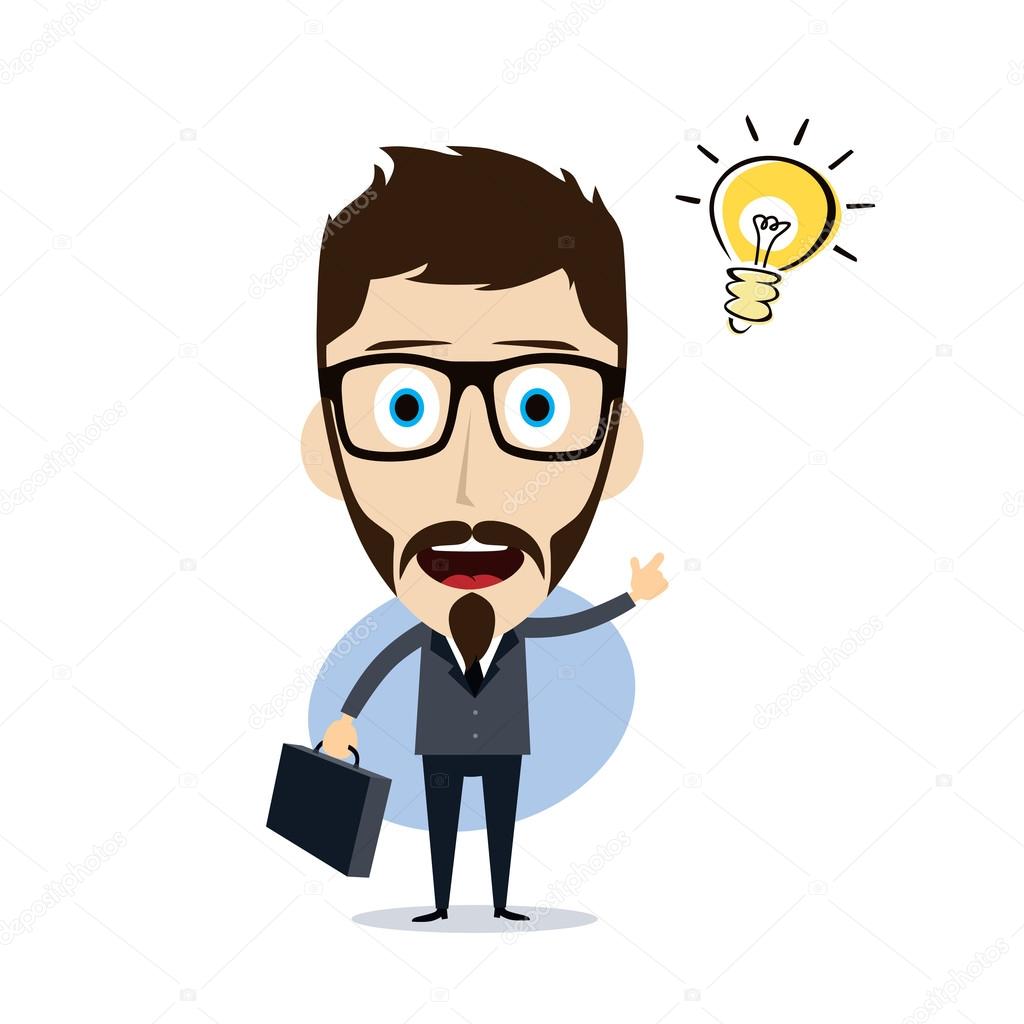 Images Presentation Cartoon Businessman Presentation Cartoon — Stock