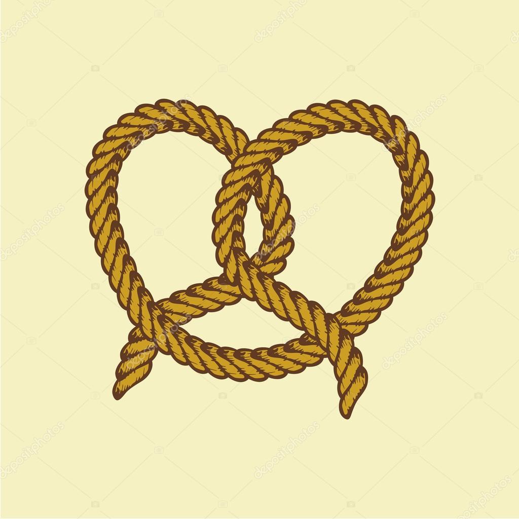 Pretzel - brown rope theme Stock Vector by ©vectorfirst 94667684