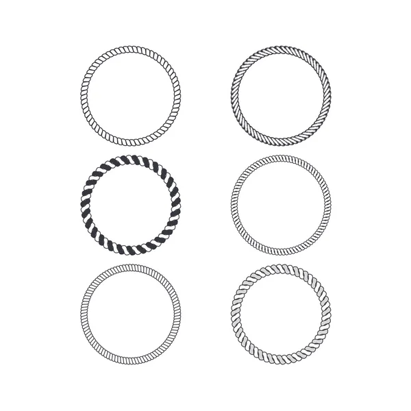 Nautical rope circle Vector Art Stock Images | Depositphotos