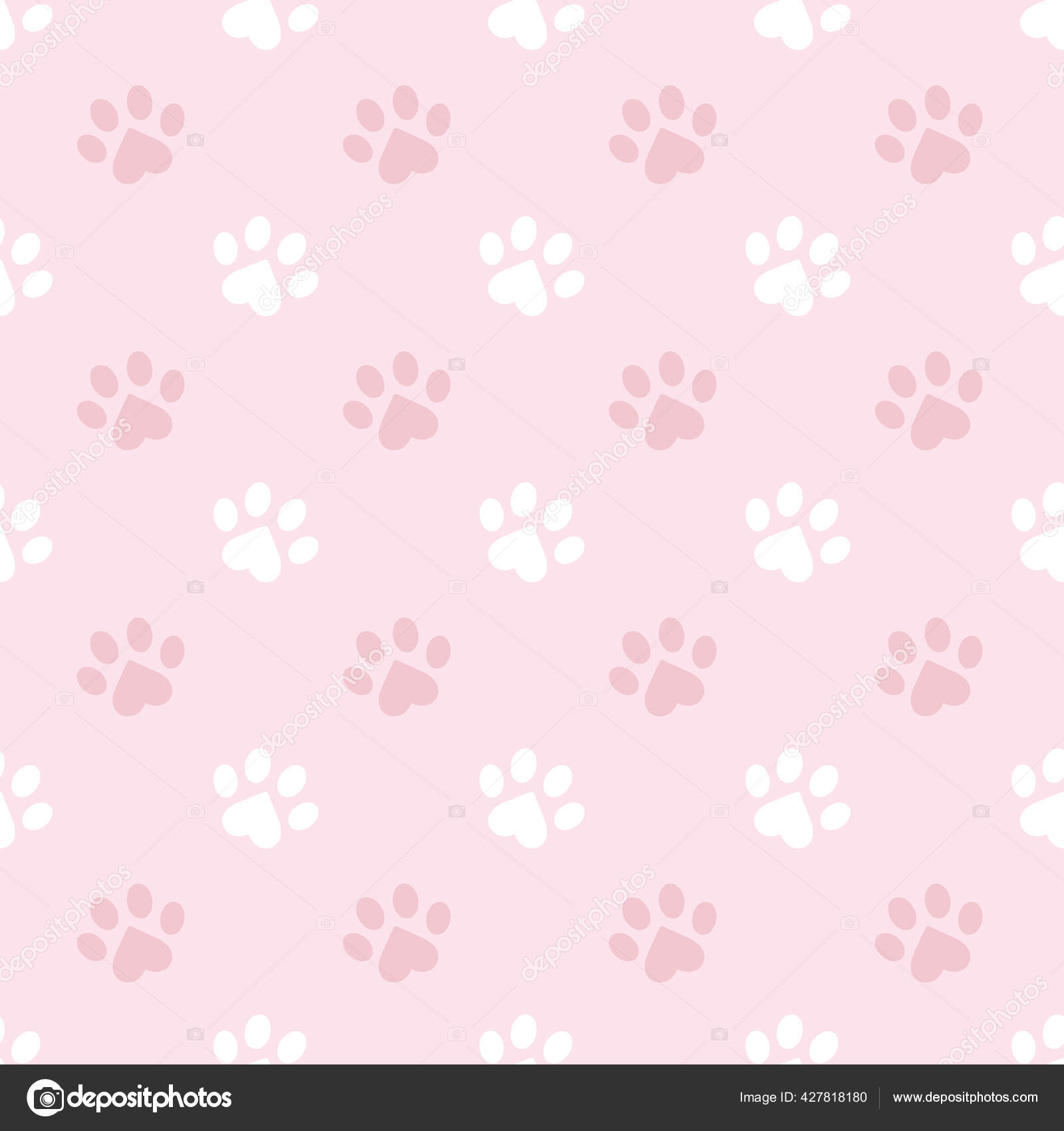 Pink Paw Print Wallpaper
