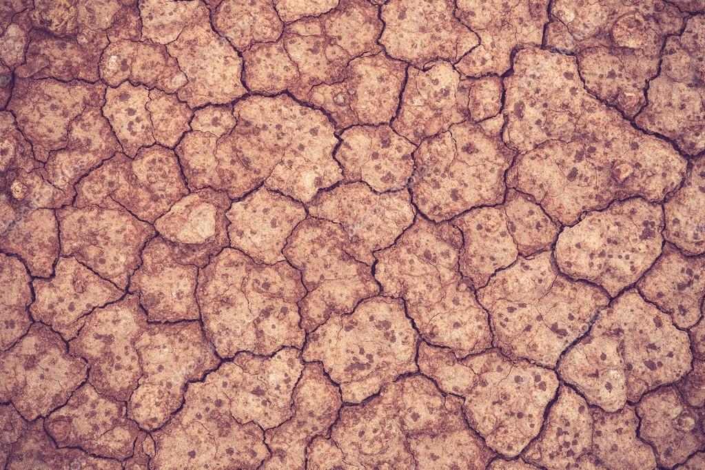 Cracked Ground, Earthquake Background, Texture.Vintage Color Stock ...