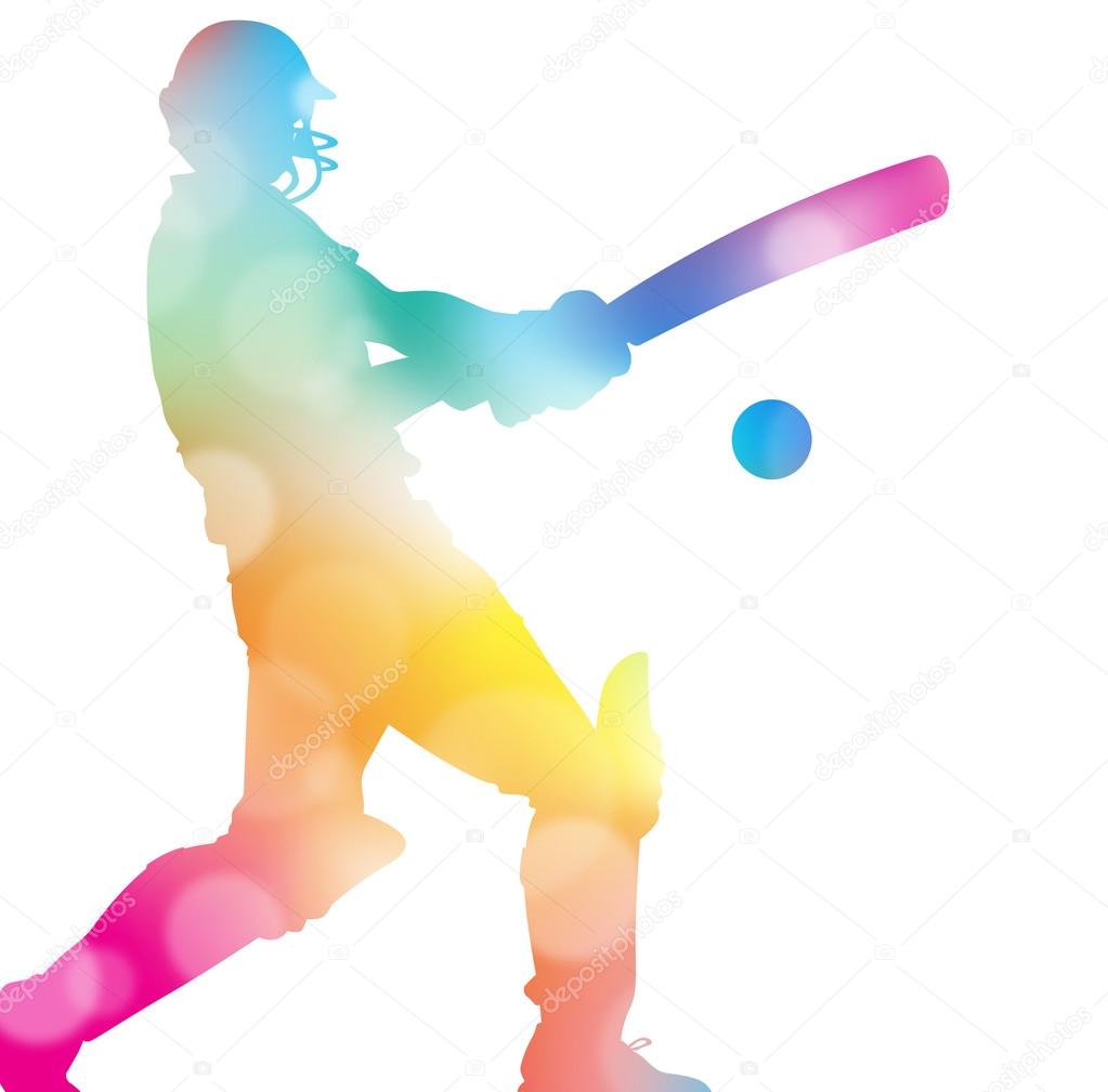 Abstract Cricket Player in Beautiful Summer Haze. ⬇ Stock Photo, Image ...