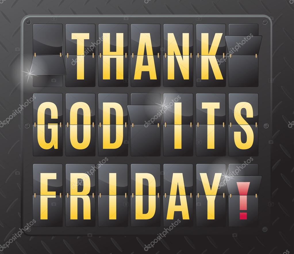 Thank God its Friday Symbol Stock Vector Image by ©jorgenmac #86598794