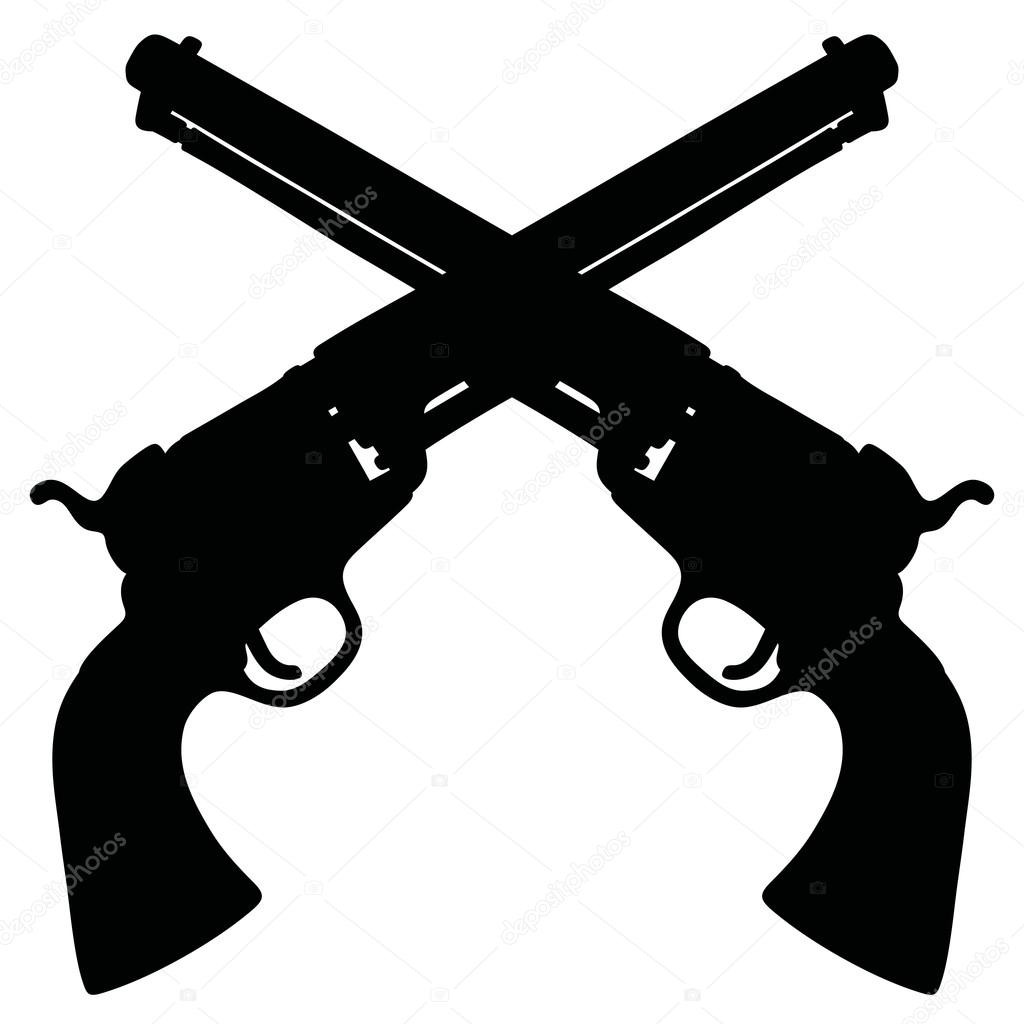 Western Revolver Drawing