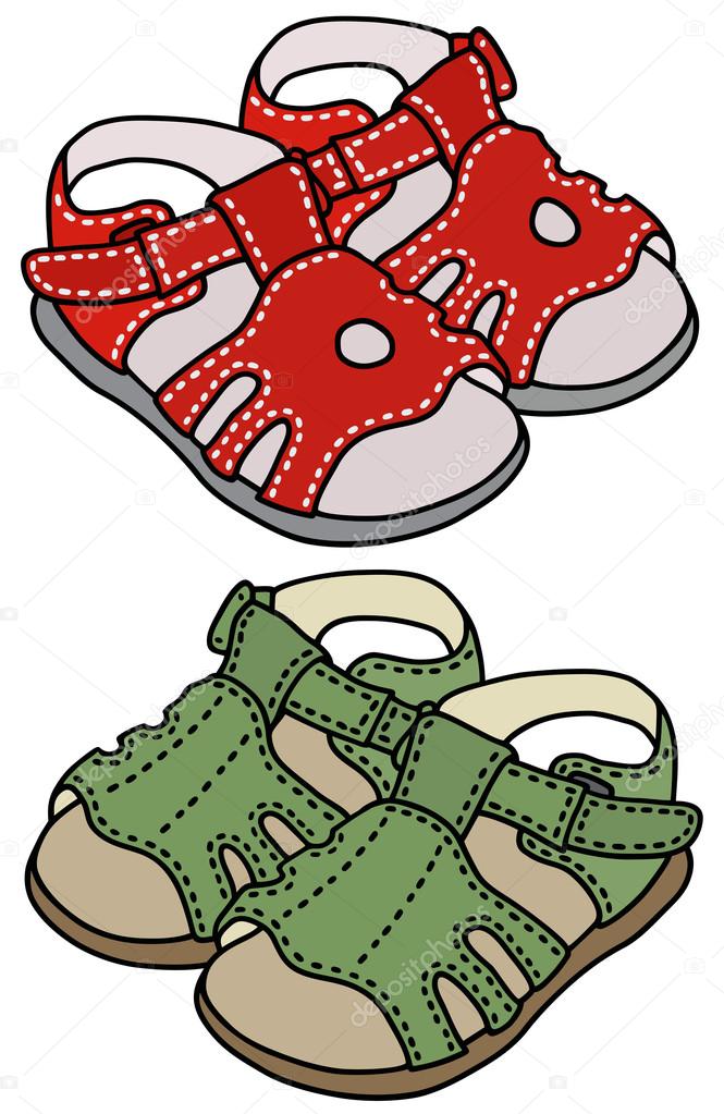 Child's sandals — Stock Vector © 2v #72098907