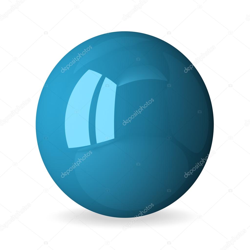 Blue shiny sphere isolated — Stock Photo © Dmitry_Guzhanin #54330319
