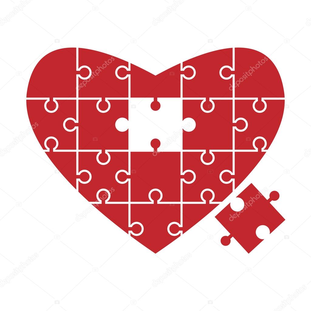 Heart puzzle, missing piece Stock Vector Image by ©Dmitry_Guzhanin ...