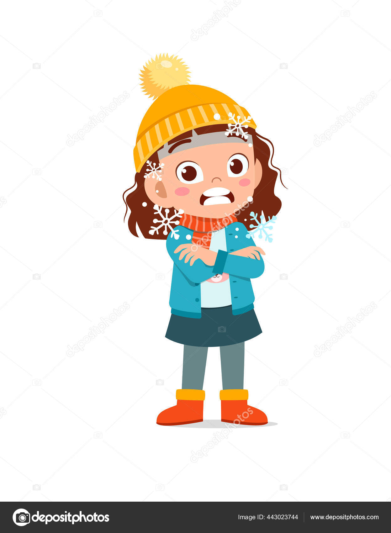 Feliz Lindo Niño Jugar Usar Chaqueta Temporada Invierno Niño Sensación ...