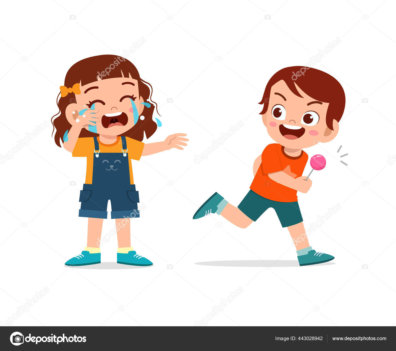 Bad Behavior Kid Bully Friend School Stock Vector by ©colorfuelstudio ...