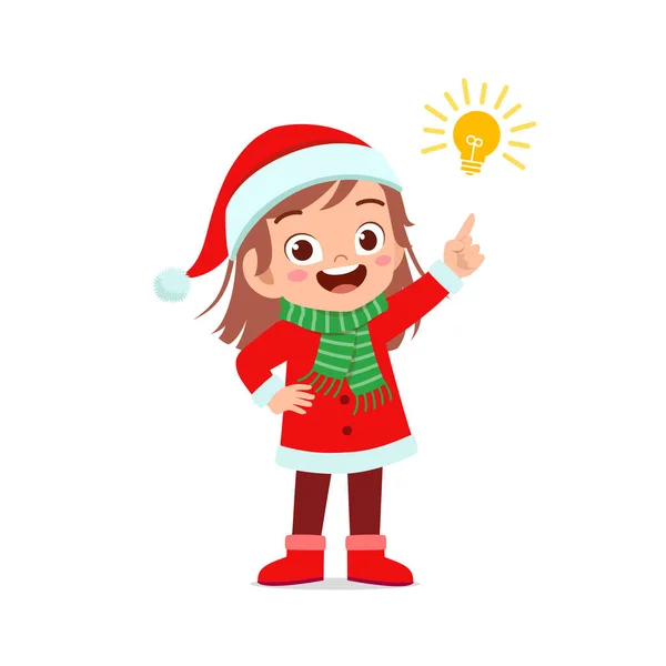 Happy Cute Little Kid Boy Girl Wearing Red Christmas Costume Stock ...