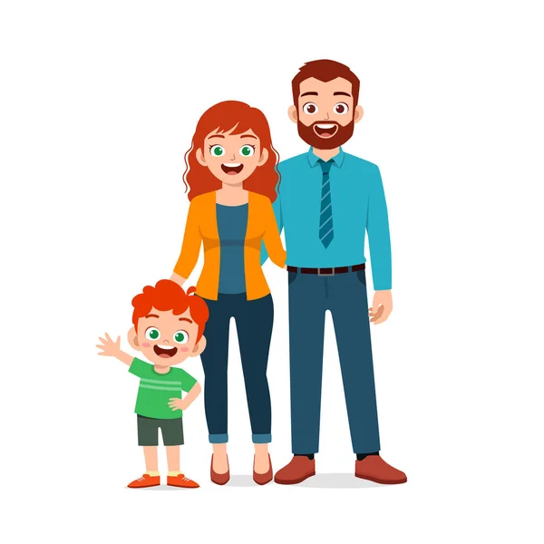 Cute Little Boy Mom Dad Together Stock Vector by ©colorfuelstudio 450178134