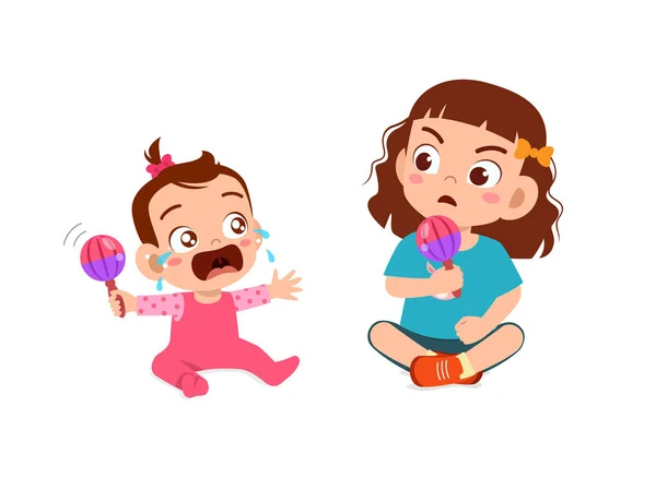 Cute Little Baby Boy Show Sad Expression Cry Stock Vector Image by ...