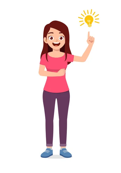 Young Good Looking Woman Doing Thumb Pose Stock Vector by ...