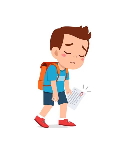 Cartoon Kids Taking A Test