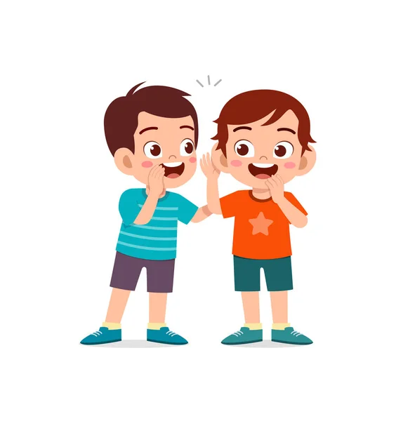 Crianças conversando Imagens de Stock de Arte Vetorial | Depositphotos