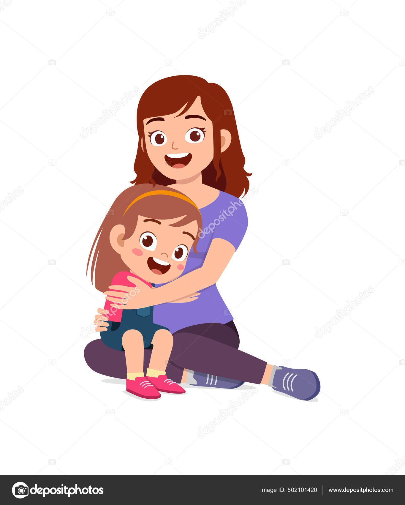 ความส ขแม กอดสาวน อยน ภาพเวกเตอร์สต็อกโดย ©colorfuelstudio 502101420
