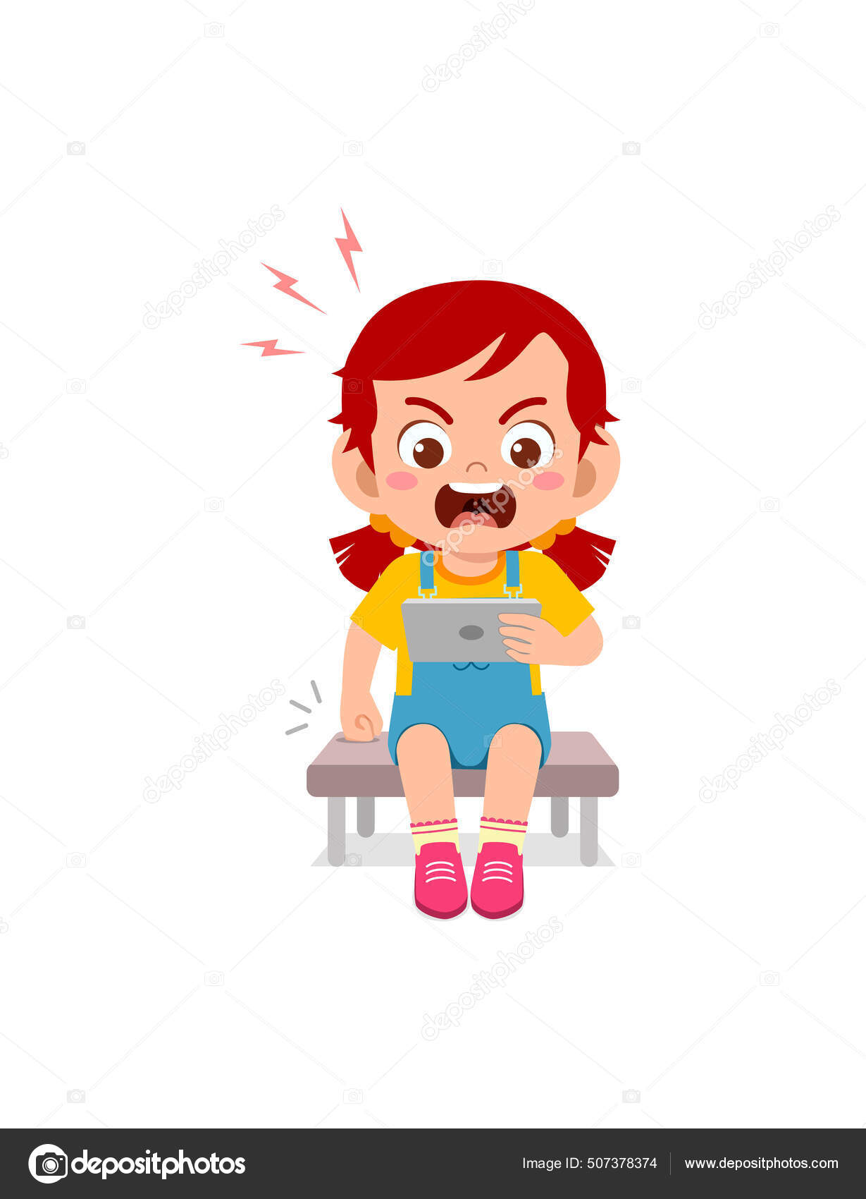 Wütendes Mädchen Clipart