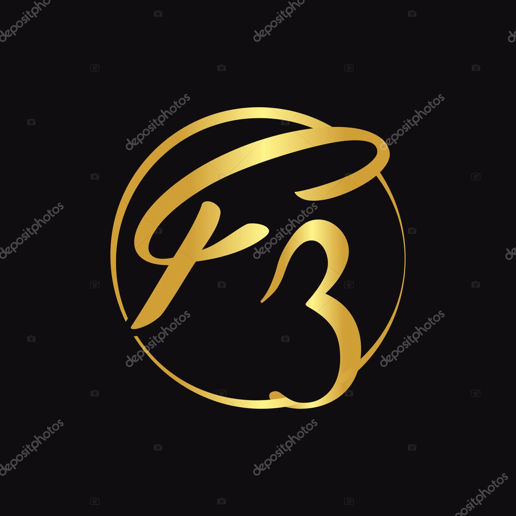 Inicial FZ Script Letra Tipo Logo Dise o Con Tipograf a Moderna Vector Template. Carta de script ...
